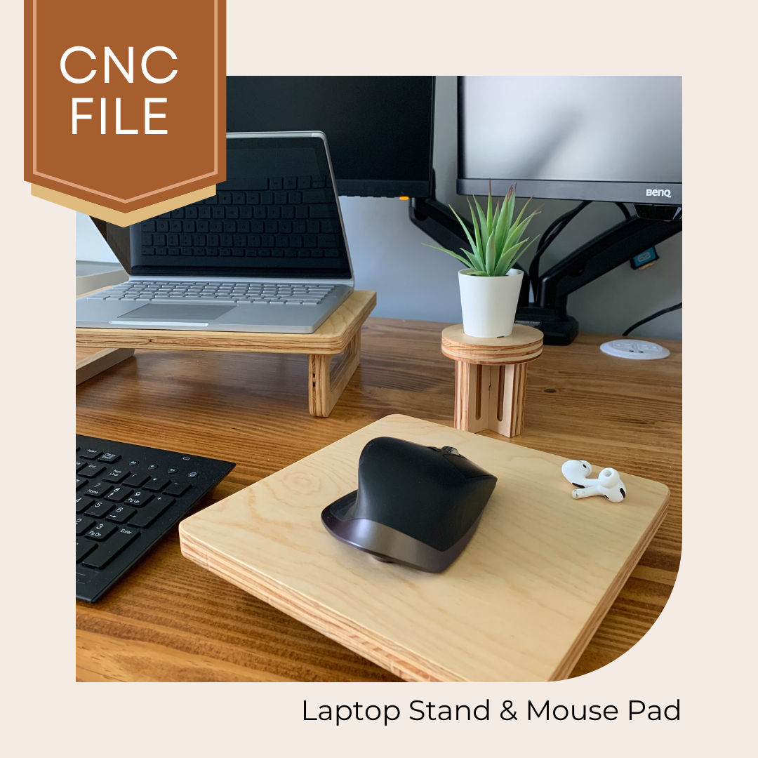 CNC Files for Laptop Stand and Mouse Pad, CNC Router Project for Wood ...