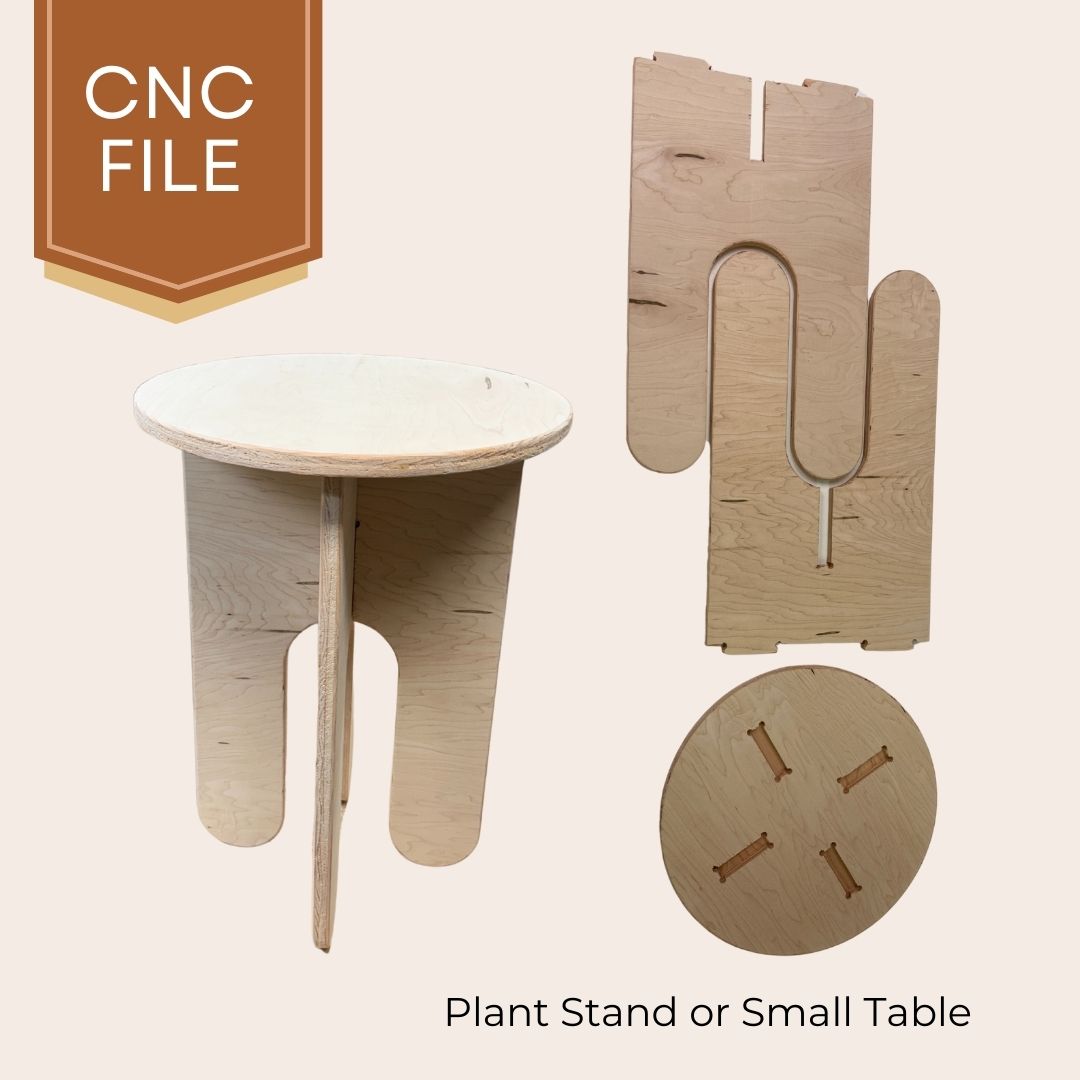 Small Table or Plant Stand CNC Files – Twenty Five and Pine